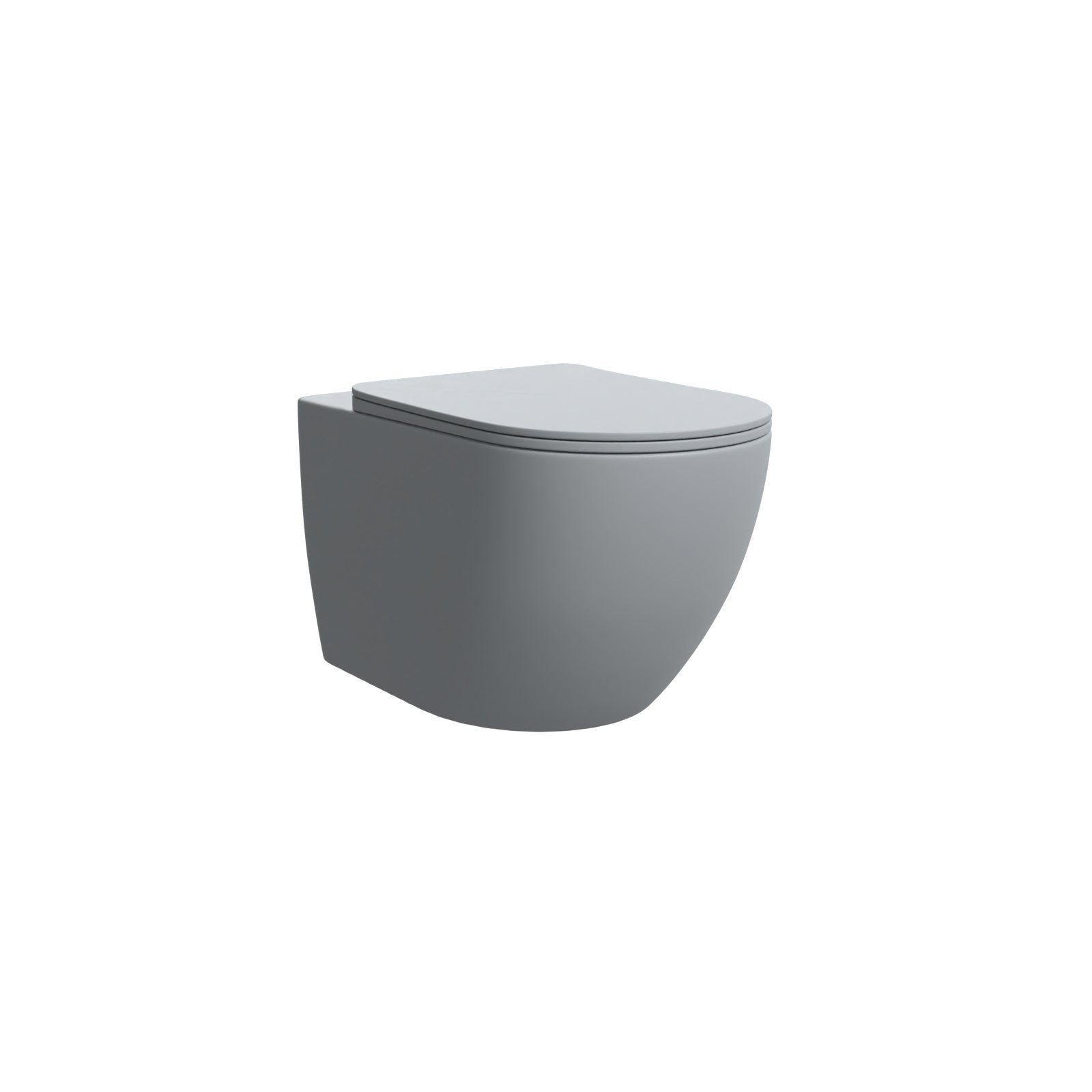 Tornado Flush Round Matte Grey Wall Hung Rimless Toilet With Frame ...