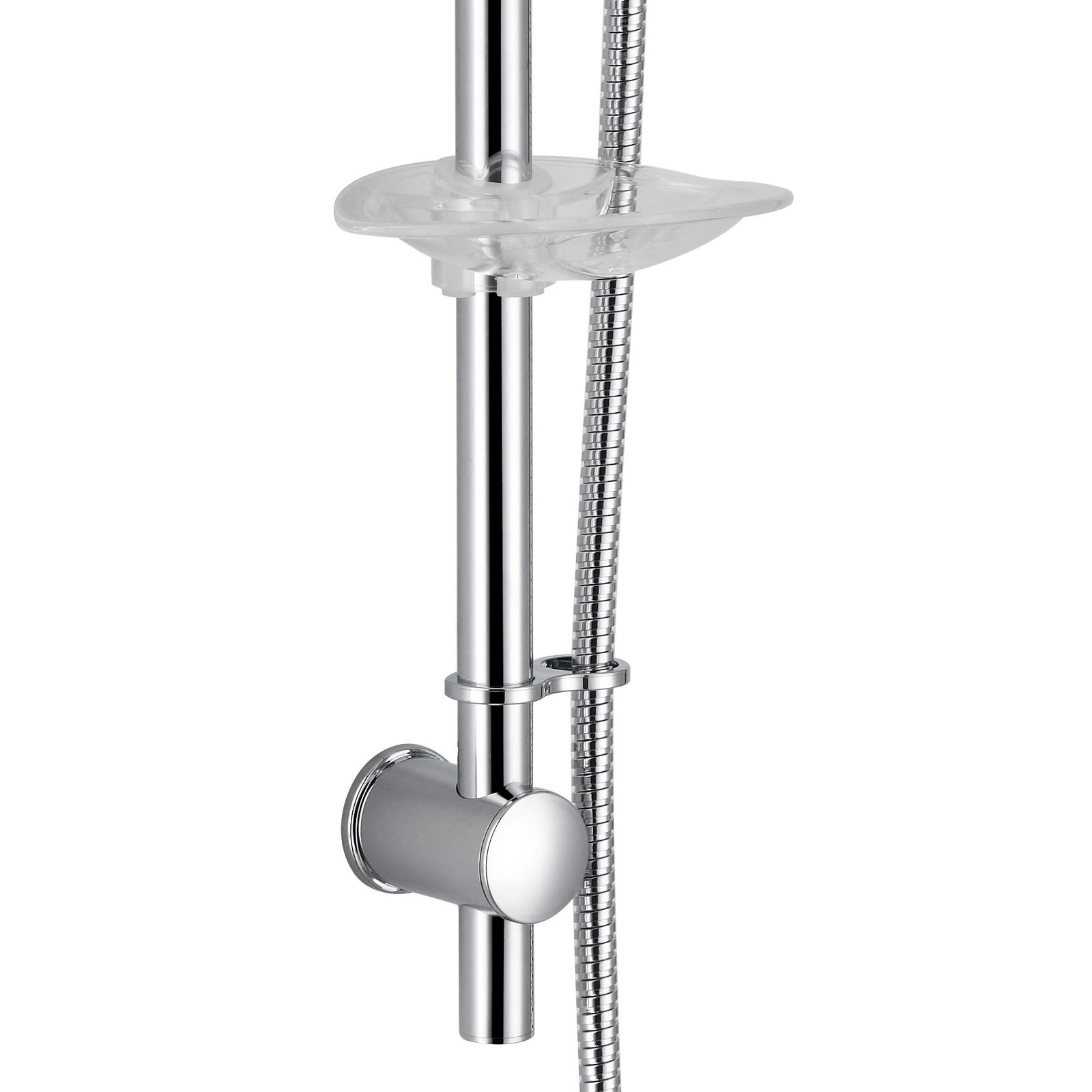 Emso Round Exposed Chrome Thermostatic Shower Valve. Slider Rail ...