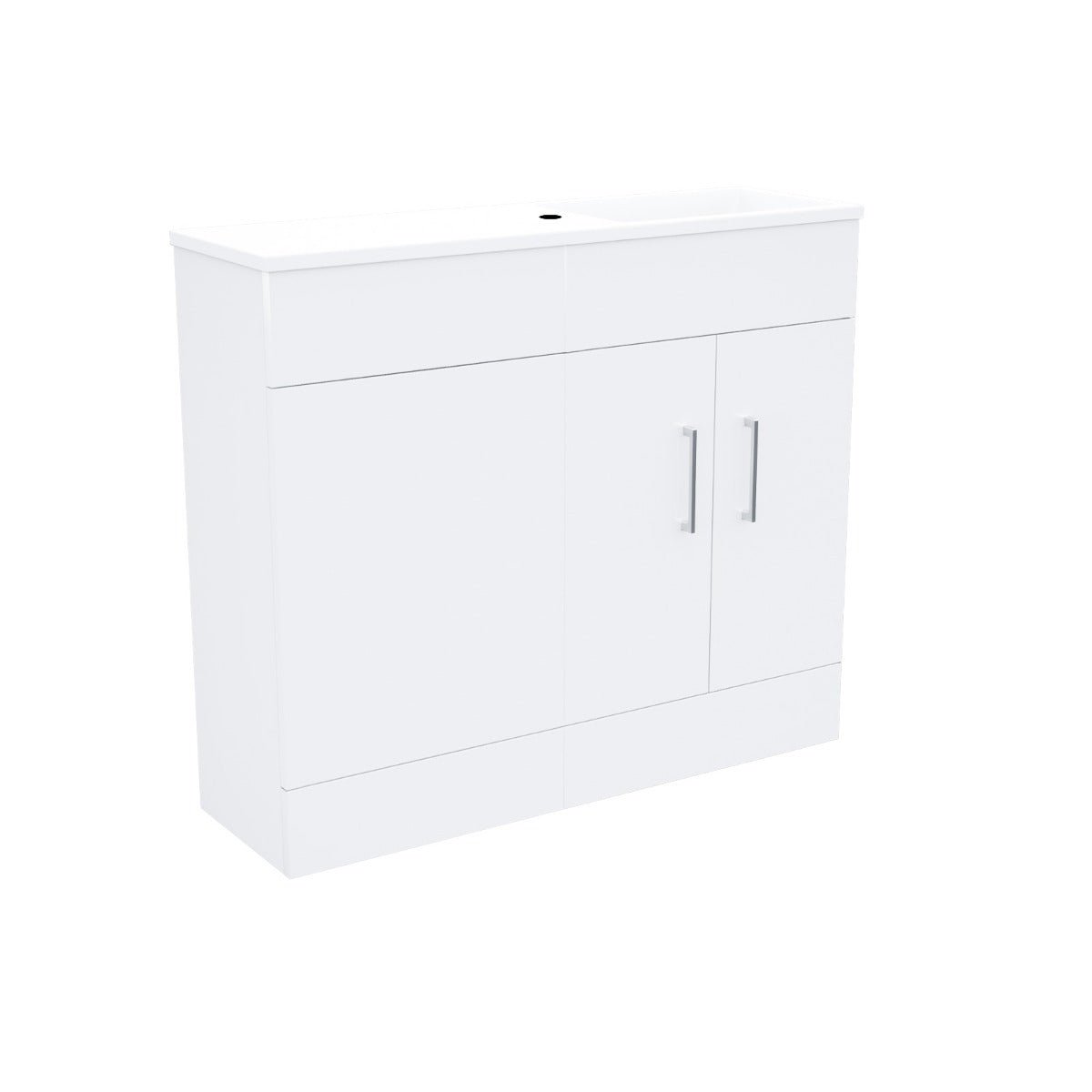 James 1000mm Slimline Vanity. Basin And WC Unit White – HUIDA SANITARY ...